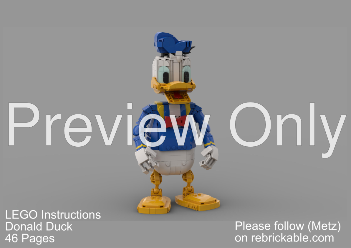LEGO MOC Donald Duck by Metz | Rebrickable - Build with LEGO