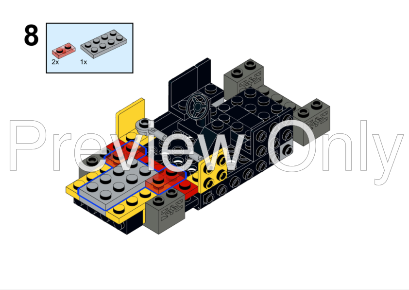 Lego Moc 76901 Ferrari F12 Tdf By Kmpmocs Rebrickable Build With Lego