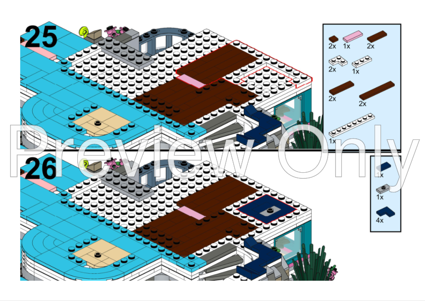 Lego Moc Modular Poolside Paradise By Rcrvankempen Rebrickable