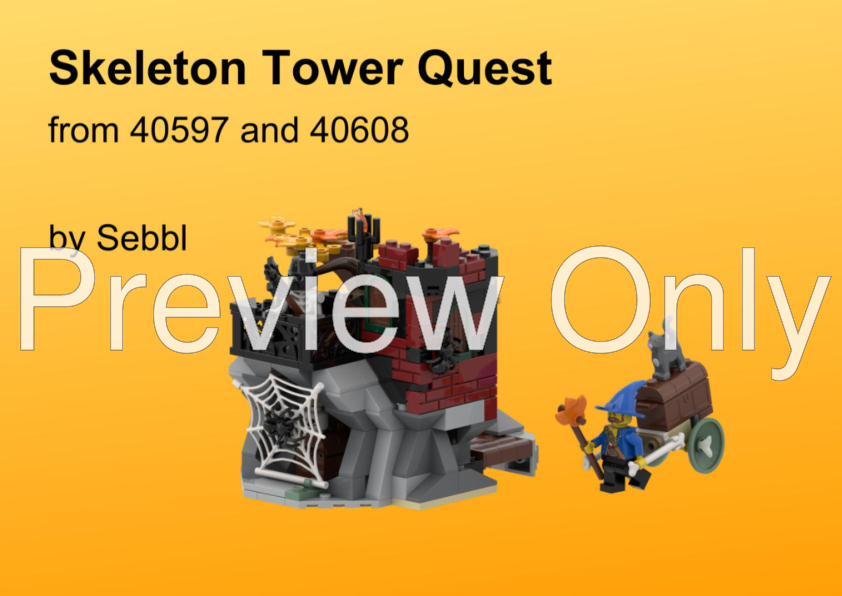 LEGO MOC Majisto's Skeleton Tower Quest from 40597 and 40608 by sebbl ...