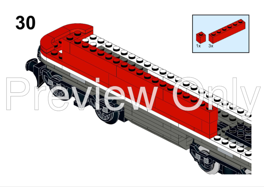 Lego Moc Swiss 44 Red Locomotive By Handers Rebrickable Build With
