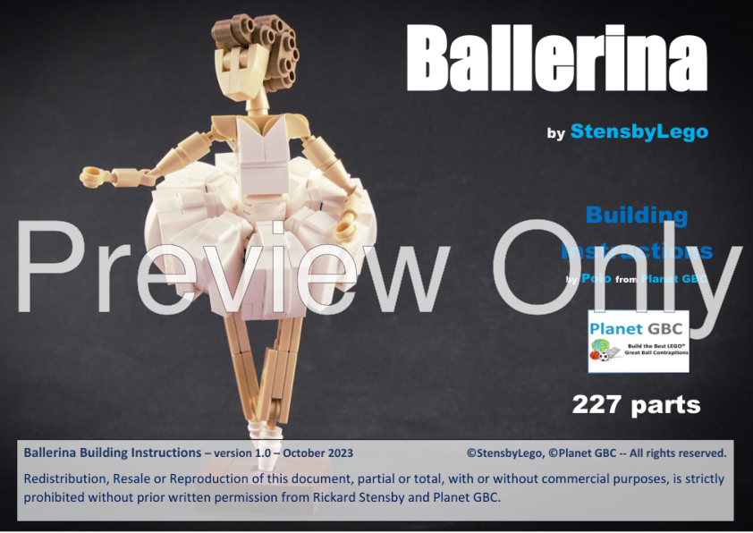 LEGO MOC Ballerina, by StensbyLego by Planet GBC | Rebrickable - Build with LEGO