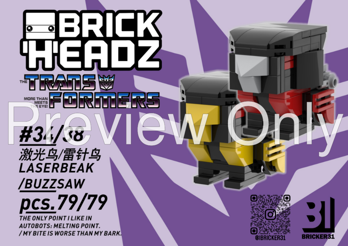 LEGO MOC MOC - Brickheadz LASERBEAK&BUZZSAW by Bricker31 | Rebrickable ...