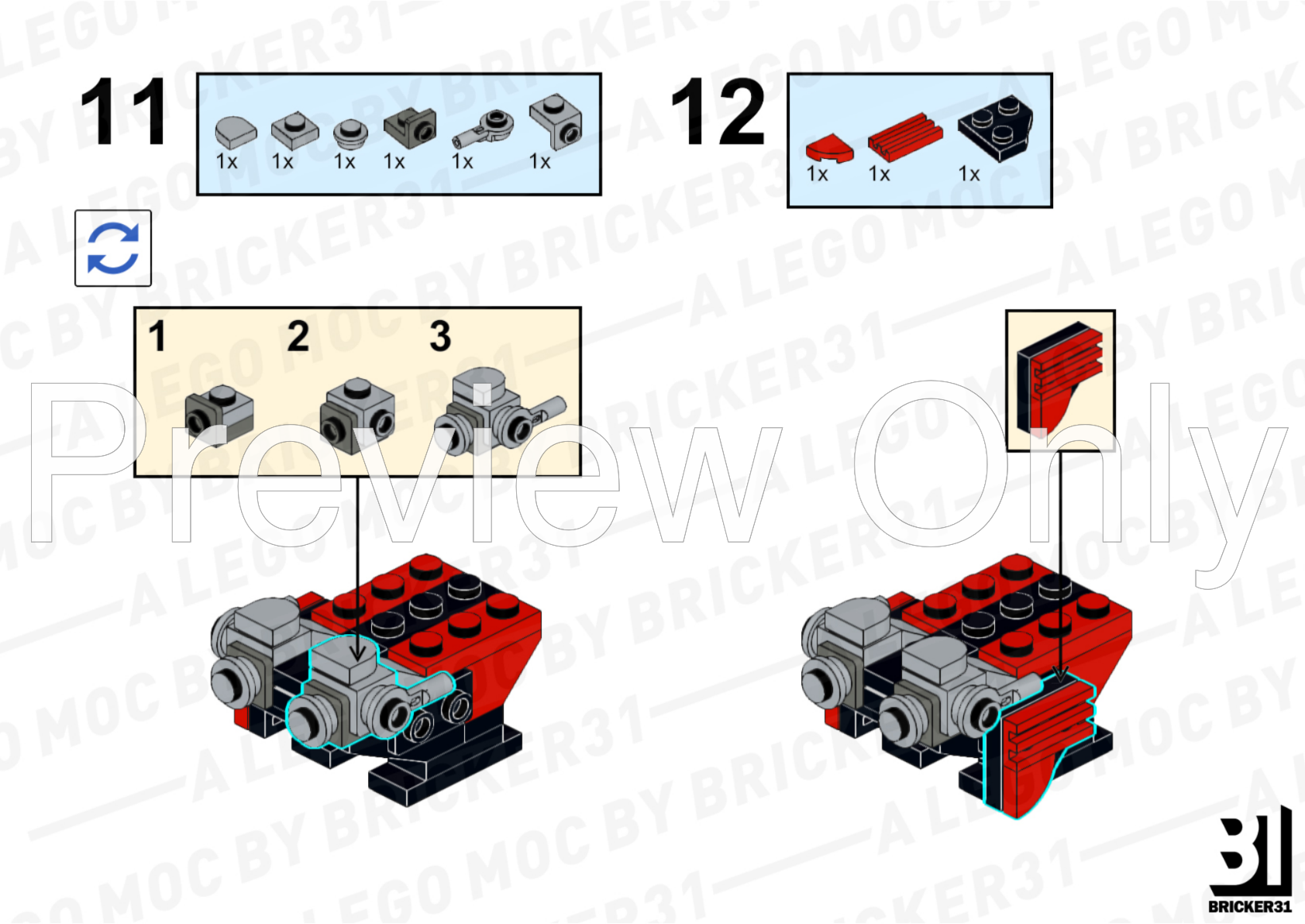 LEGO MOC MOC - Brickheadz LASERBEAK&BUZZSAW by Bricker31 | Rebrickable ...