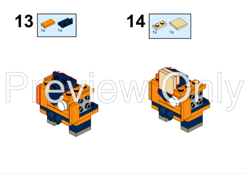 LEGO MOC Goku & Vegeta (Brickheadz) by Twilight Brix | Rebrickable ...