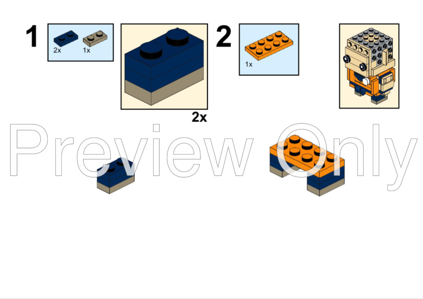 LEGO MOC Goku & Vegeta (Brickheadz) by Twilight Brix | Rebrickable ...