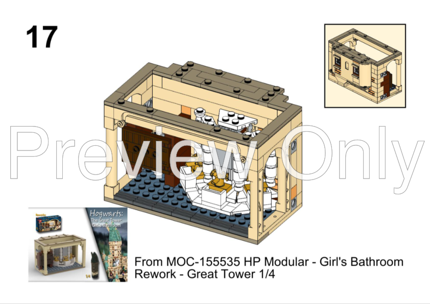 Lego Moc Hp Modular Yellow Dorms By Gobsmack Rebrickable Build