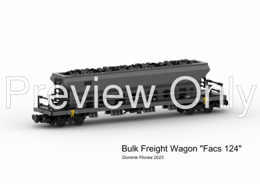 LEGO MOC Bulk Freight Wagon "DB Facs 124" (8w) by copernicus508 | Rebrickable - Build with LEGO