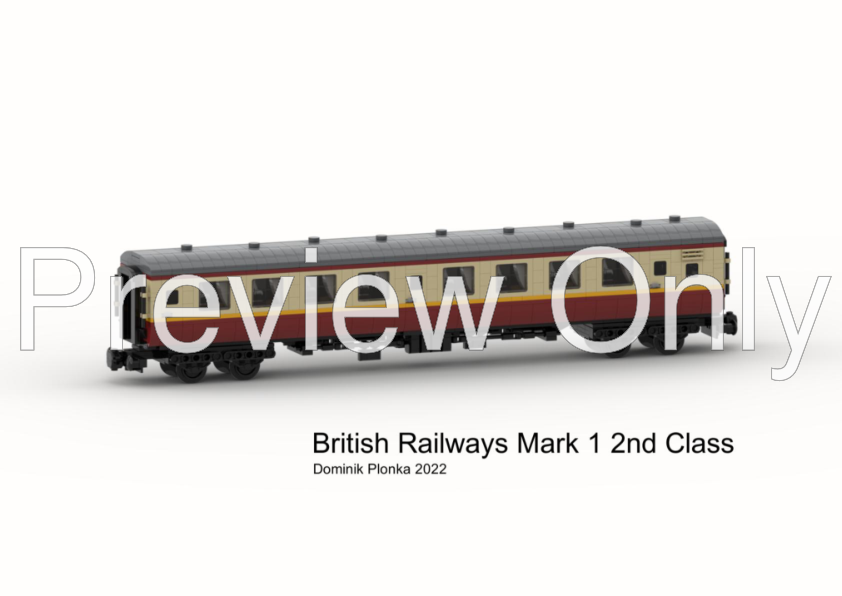 LEGO MOC British Railways Mk.1 2nd Class Passenger Coach (8w) by ...