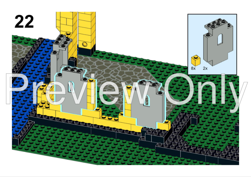 LEGO MOC Yellow Lion Head Castle by fidi70 | Rebrickable - Build with LEGO