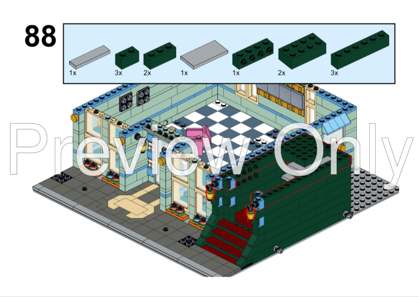 LEGO MOC Pastry shop & luxury duplex by Brickflowers | Rebrickable ...