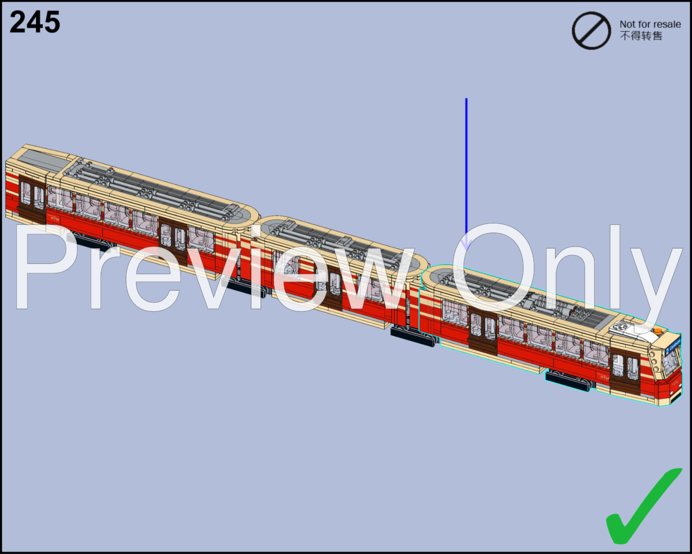 LEGO MOC HTM GTL-8 Tram by stevendejong | Rebrickable - Build with LEGO