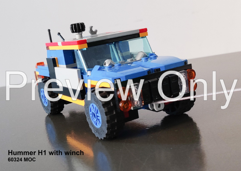 LEGO MOC Hummer H1 with spare tires and a real winch by foolsgoldsfish ...
