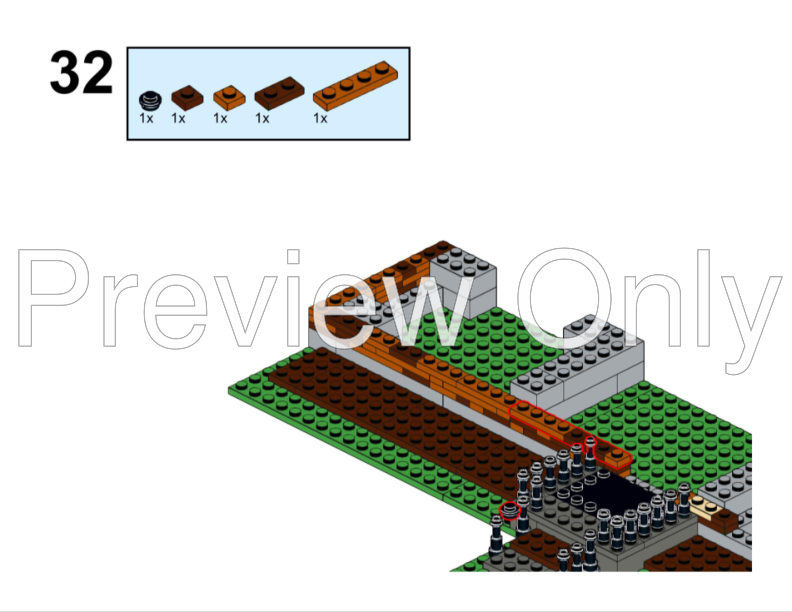 Lego Moc Brick Ranch Facade By Exarkahn Rebrickable Build With Lego