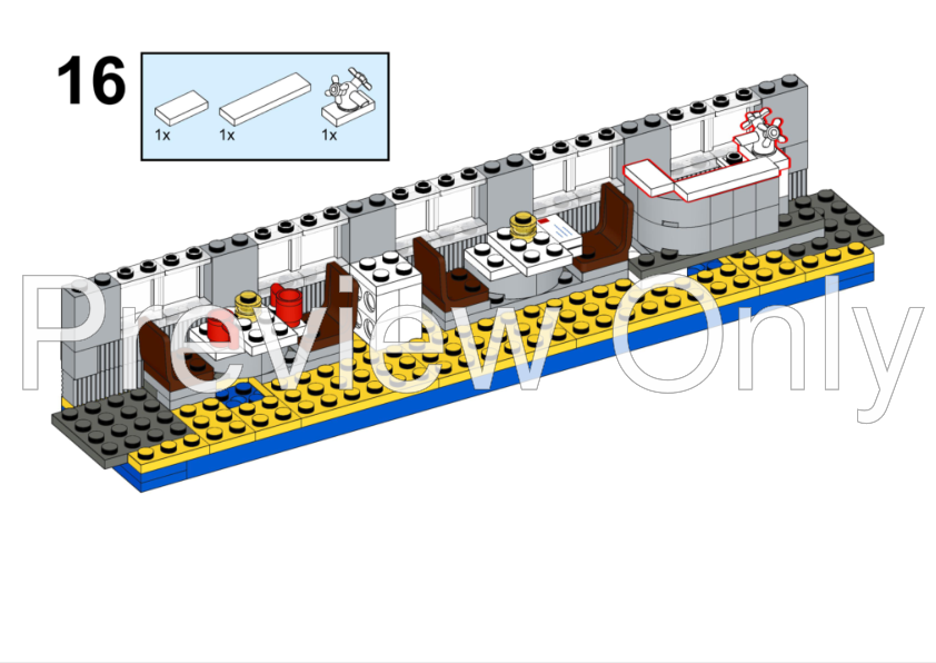 LEGO MOC Santa fe passanger train - dining car by josszo | Rebrickable ...