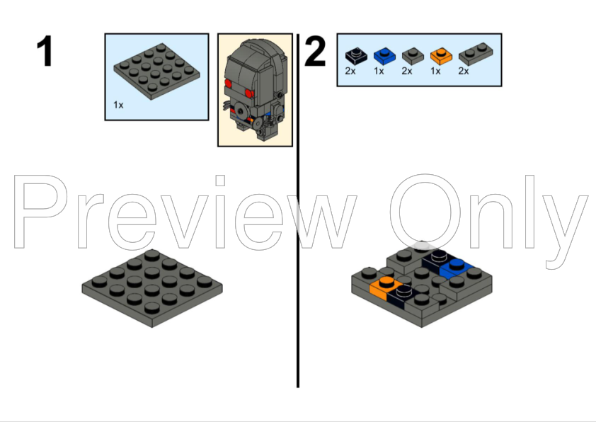LEGO MOC BT-1 and Triple Zero (0-0-0) Brickheadz MOC by Aseir ...