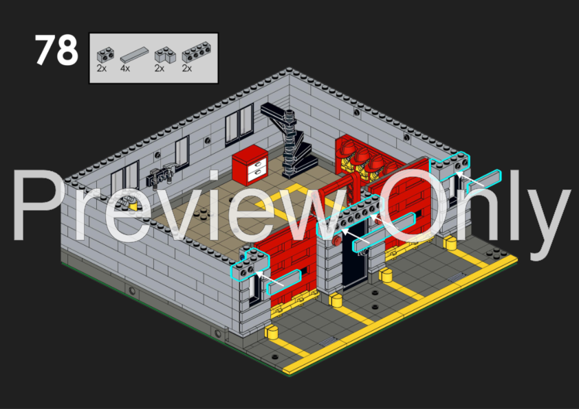 LEGO MOC Modular New York Firehouse by Creable | Rebrickable - Build ...