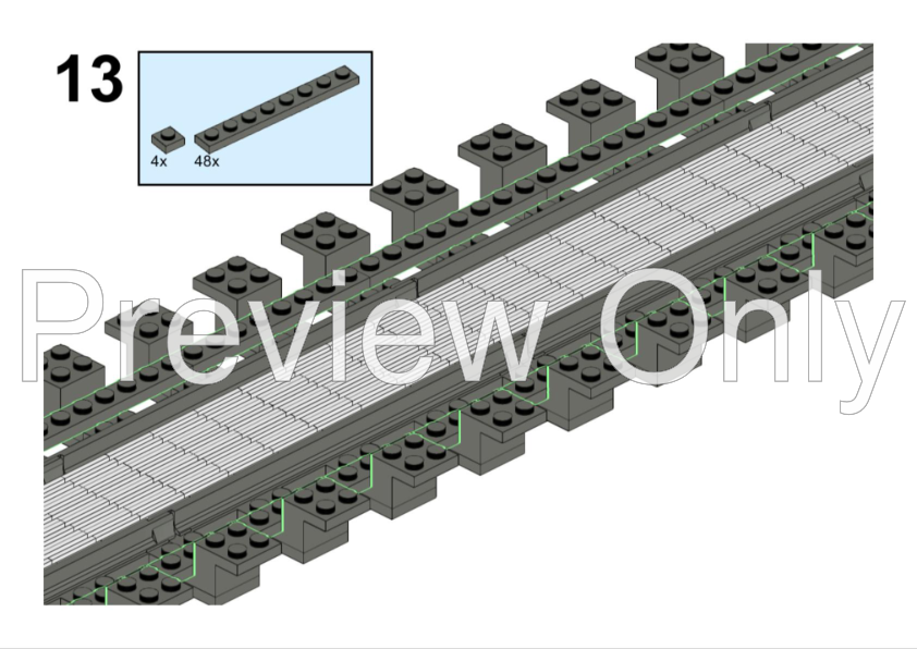 LEGO MOC Truss Train Bridge by Ratticus Designs (1,5 meter span) by ...