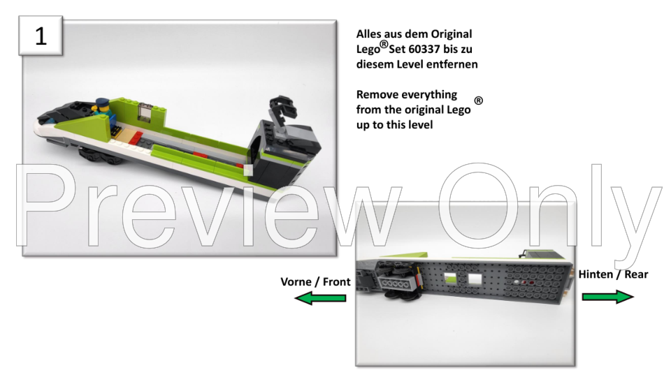 LEGO MOC Passengers Train 60337 with Color Sensor update and Powered Up App control panel 88007 ...