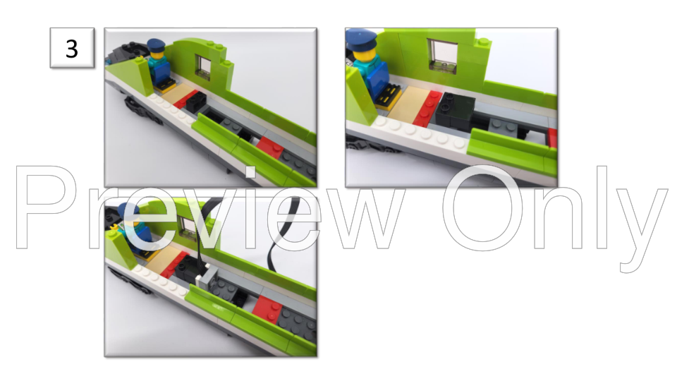 LEGO MOC Passengers Train 60337 with Color Sensor update and Powered Up App control panel 88007 ...