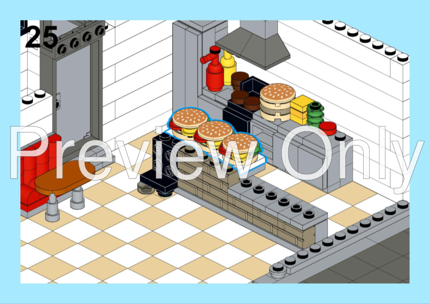 LEGO MOC Burger Restaurant by PriBri | Rebrickable - Build with LEGO