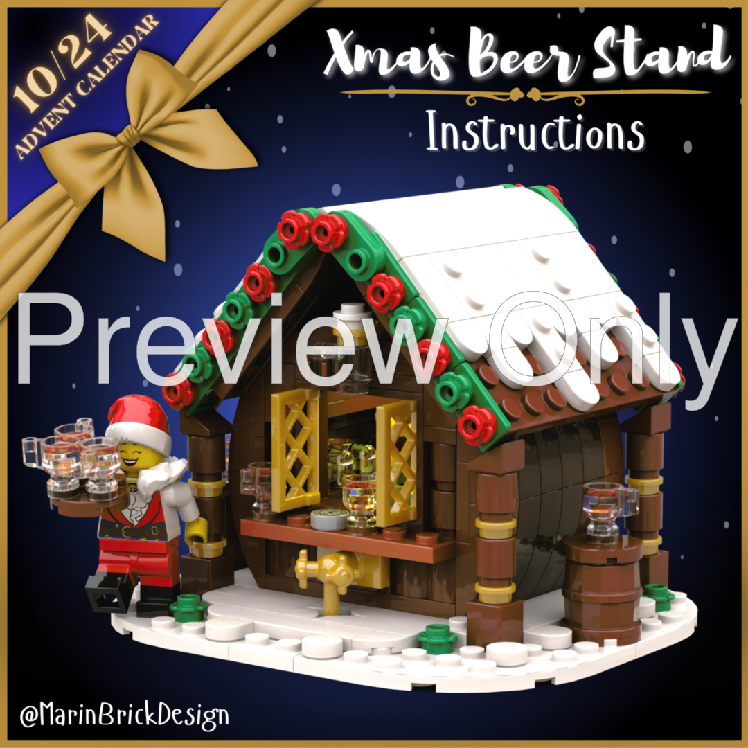 LEGO MOC Christmas Beer Stand Shop MOc Winter Village by ...