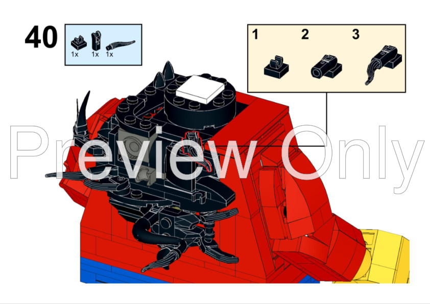 LEGO MOC-166609 Up-Scaled LEGO Minifigure Accessory - Venom Symbiote by ...
