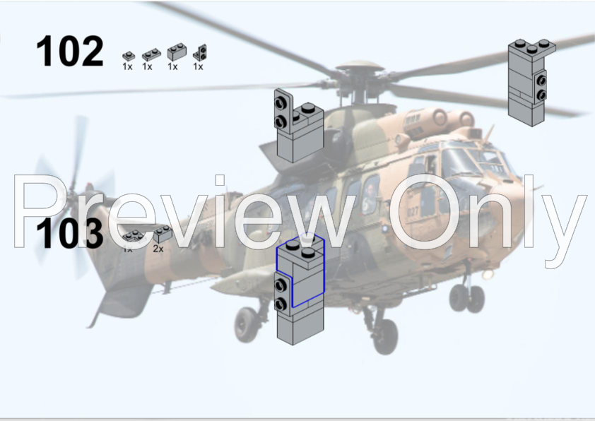 LEGO MOC Eurocopter AS532 Cougar by Pathaquinous | Rebrickable - Build ...