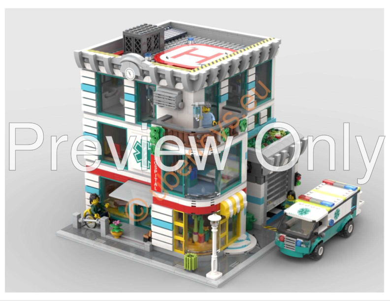 LEGO MOC Modular Hospital by ubertoys.eu | Rebrickable - Build with LEGO