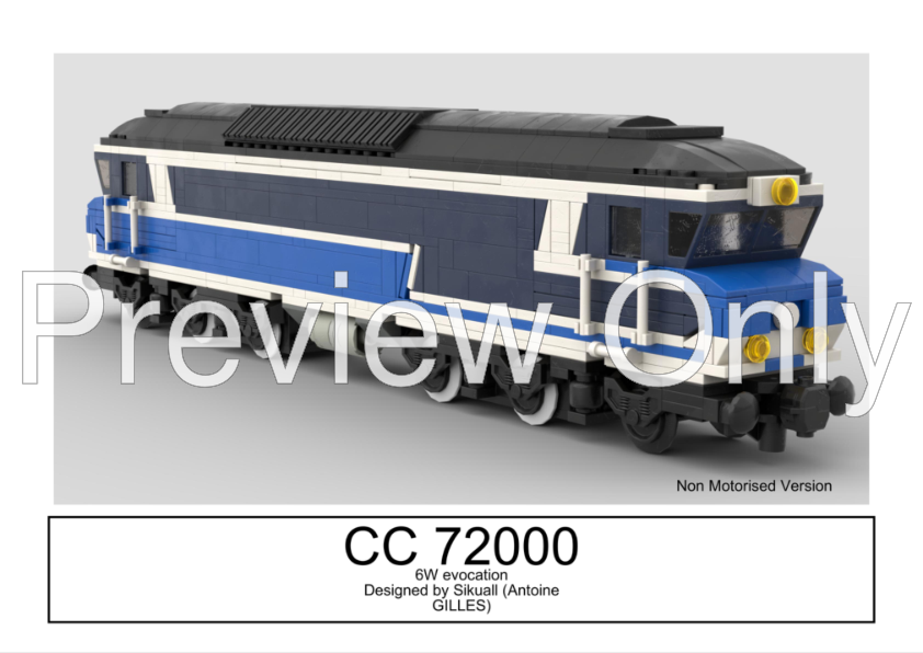 LEGO MOC SNCF CC 72000 (original Livery) Diesel train by Antoine Gilles ...