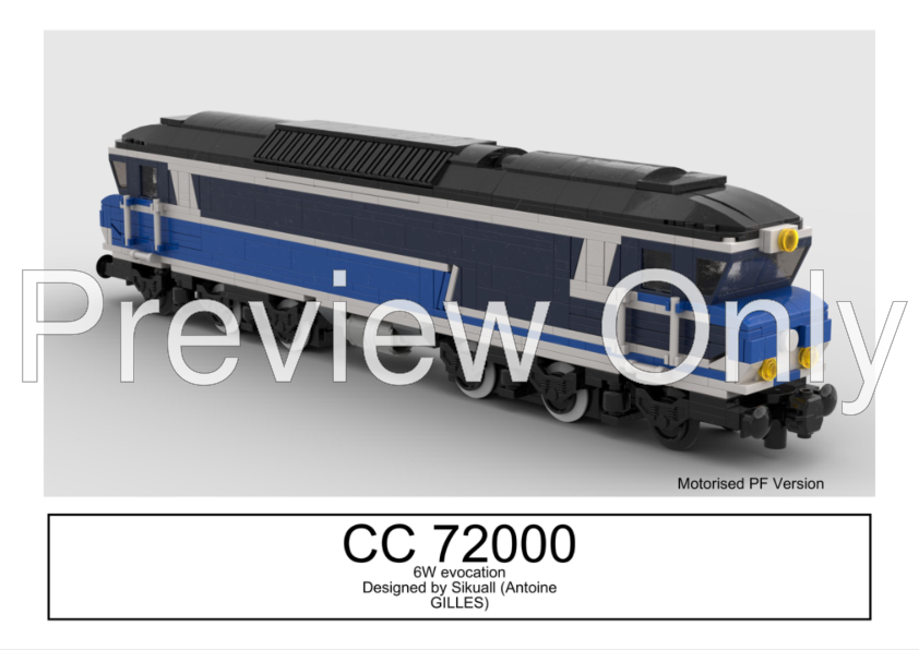 LEGO MOC SNCF CC 72000 (original Livery) Diesel train by Antoine Gilles ...