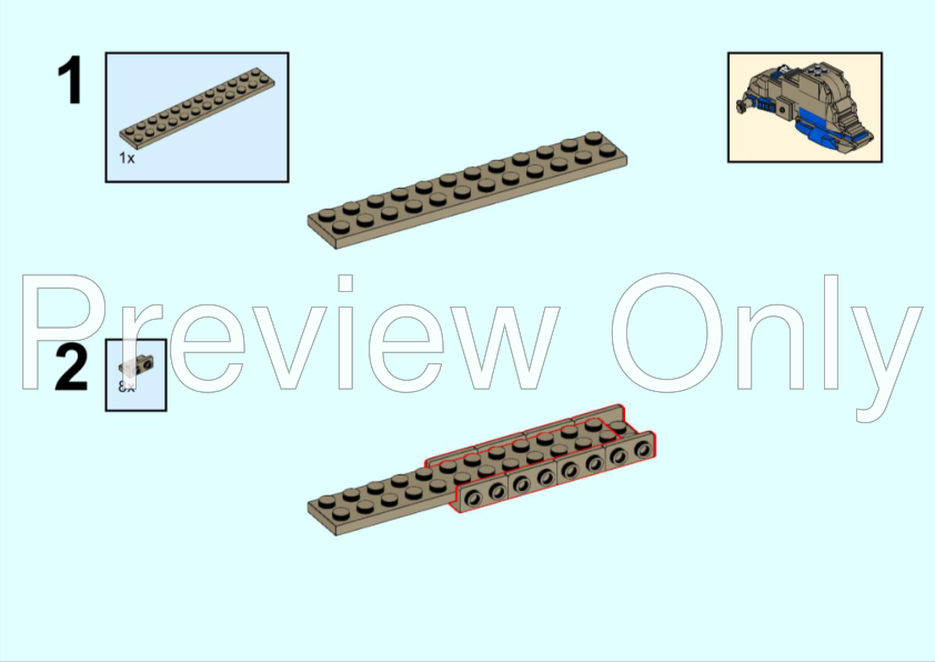 LEGO MOC 3 Stud Scale Separatist Super Tank by 3studman | Rebrickable ...