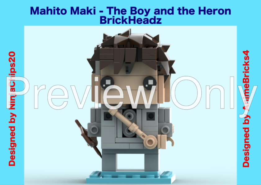 LEGO MOC Mahito Maki - The Boy and The Heron - Studio Ghibli BrickHeadz ...