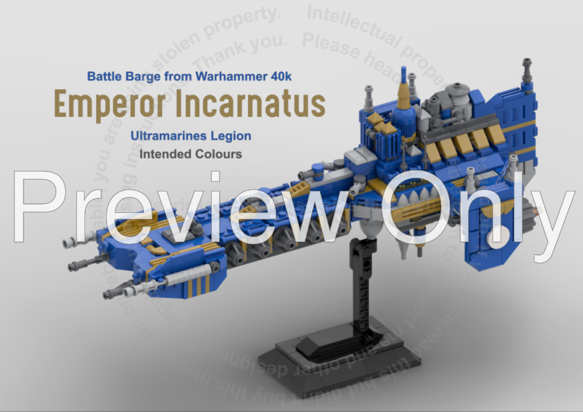 LEGO MOC Warhammer 40k Battle Barge by dertagedieb | Rebrickable ...