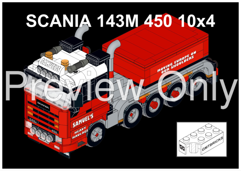 LEGO MOC Scania 143M 450 10x4 by GMTBRICKS | Rebrickable - Build with LEGO