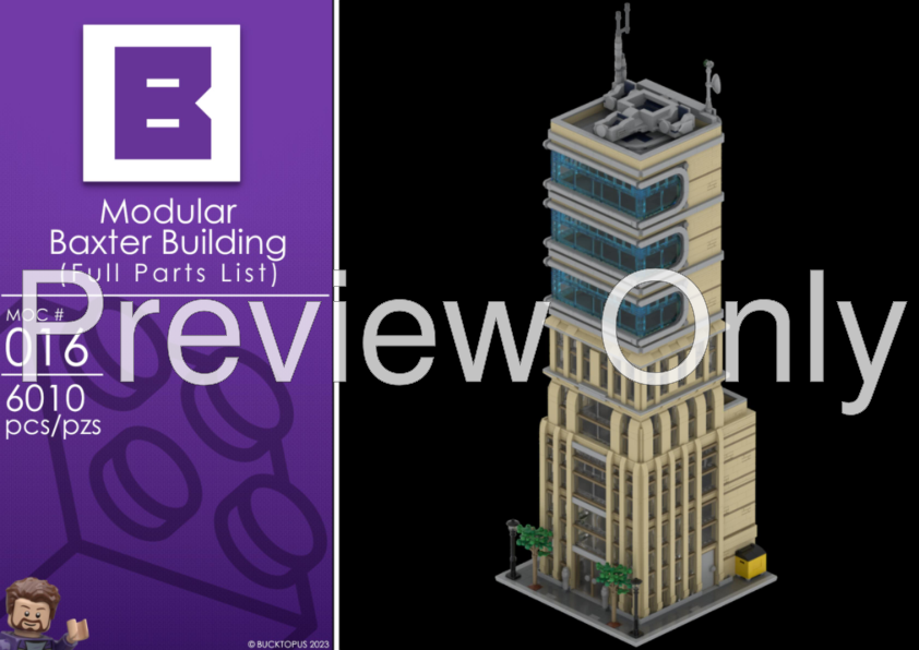 LEGO MOC Modular Baxter Building - Fantastic Four Tower by Bucktopus ...
