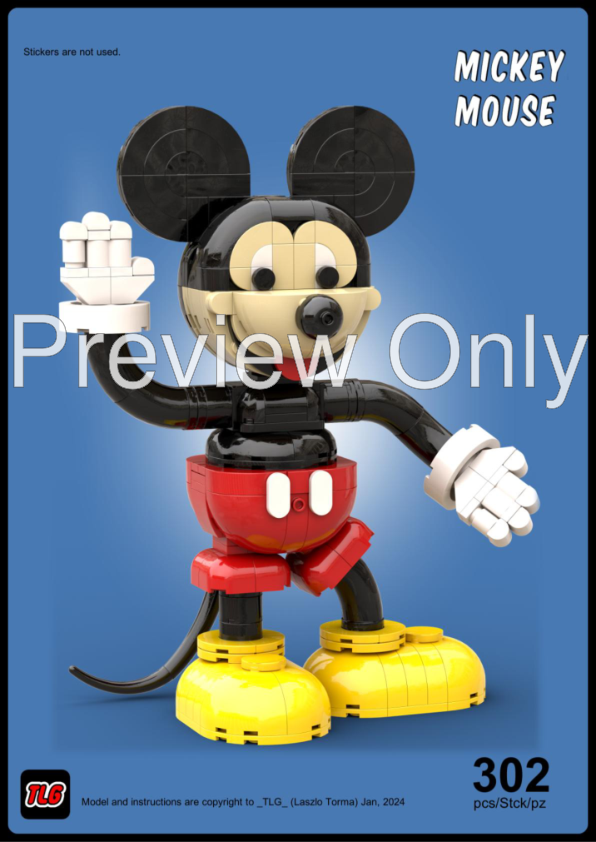 LEGO MOC Mickey Mouse by _TLG_ | Rebrickable - Build with LEGO