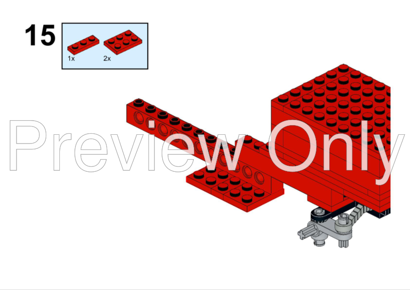 LEGO MOC Red Combine Harvester by Treckerfahrer_123 | Rebrickable ...