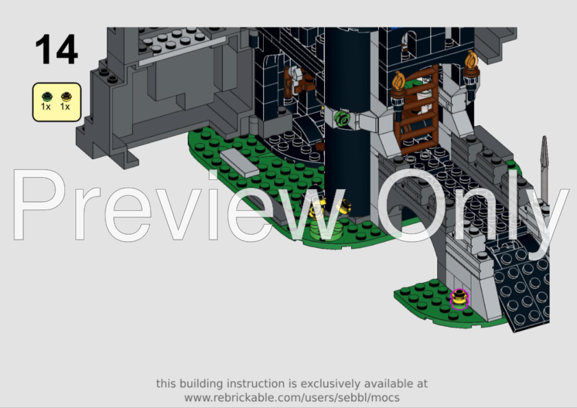 LEGO MOC 40567+40601: Forest Tower (+Wolfpack Tower) by sebbl ...