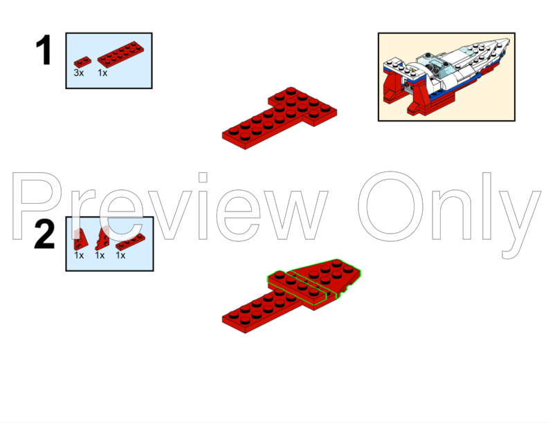 LEGO MOC Midi Scale - Sea Jet 5521 by Bricksota | Rebrickable - Build ...