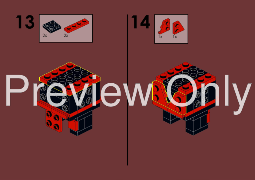 LEGO MOC Classic Ermac Brickhead by Bucktopus | Rebrickable - Build ...