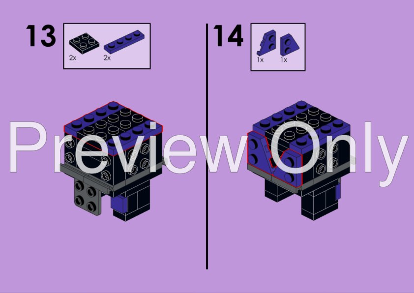 LEGO MOC Classic Rain Brickhead by Bucktopus | Rebrickable - Build with ...