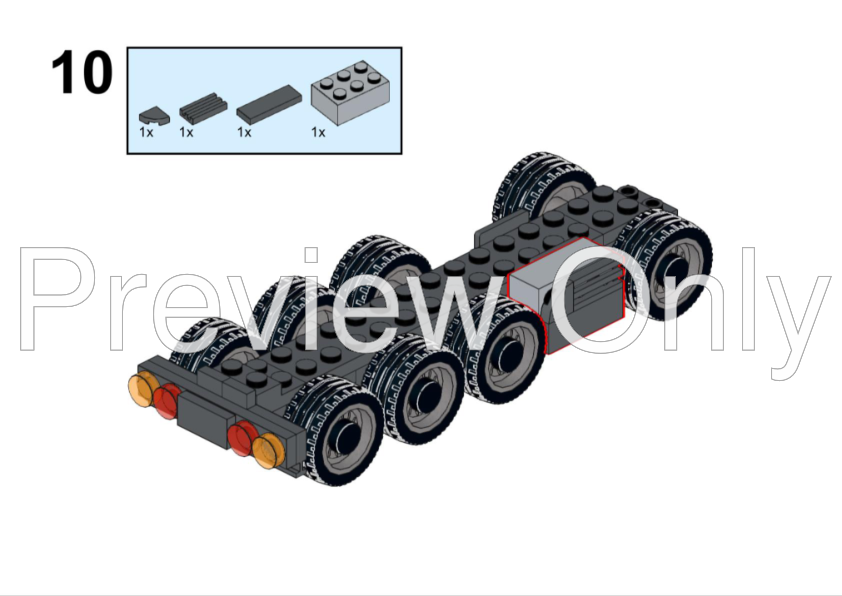 LEGO MOC MAN TGX 8x4 mit Rotorblatt Trailer by damianlaui | Rebrickable - Build with LEGO
