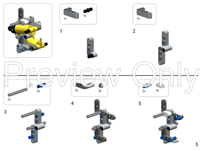 LEGO MOC Bugatti W16 Pneumatic engine by morningstrummer | Rebrickable ...