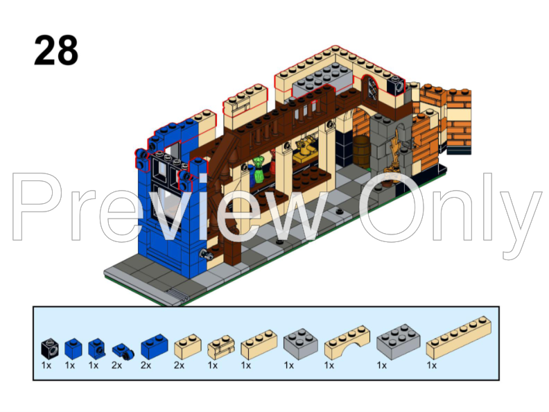 LEGO MOC Leaky Cauldron (HP Modular) by penumbra12 | Rebrickable ...