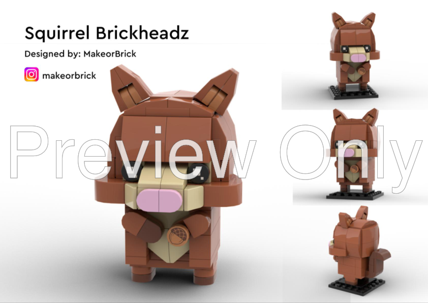 LEGO MOC-170701 Squirrel Brickheadz by MakeorBrick | Rebrickable ...