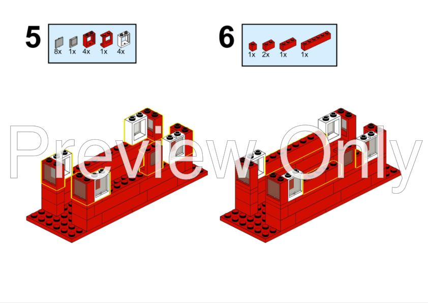LEGO MOC 6-Wide Caboose by 603bricks | Rebrickable - Build with LEGO