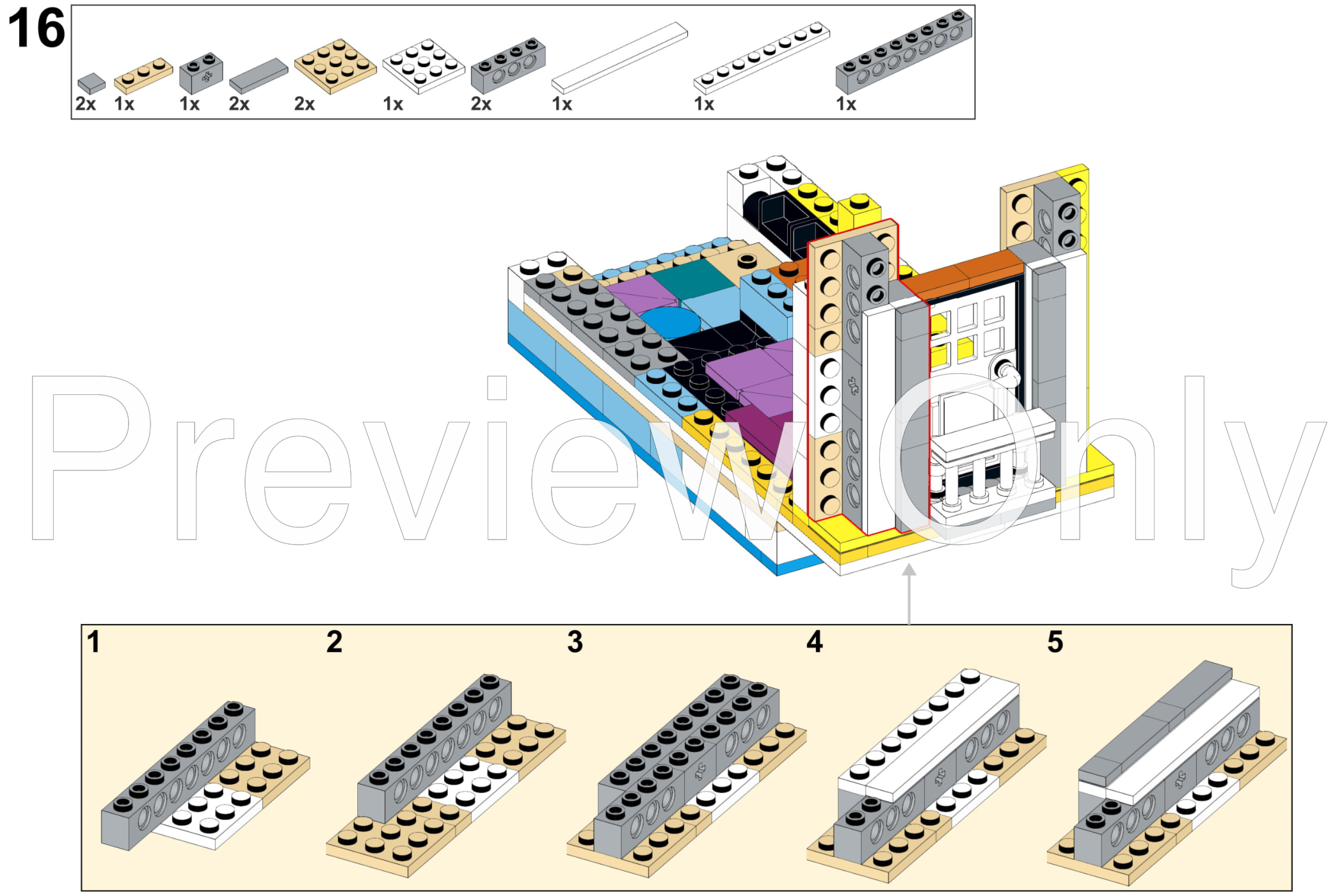 LEGO MOC Unity Townhouse by BrickAtive | Rebrickable - Build with LEGO