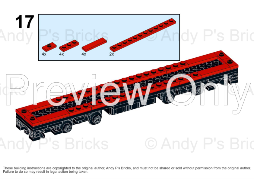 LEGO MOC-171353 4-Wide Am Trak ACS-64 Siemens Electric Locomotive Train ...