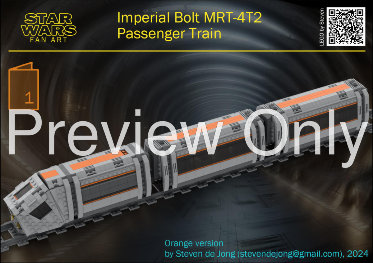 LEGO MOC Imperial Bolt MRT-4T2 Passenger Train (Minifig Scale, RC ...